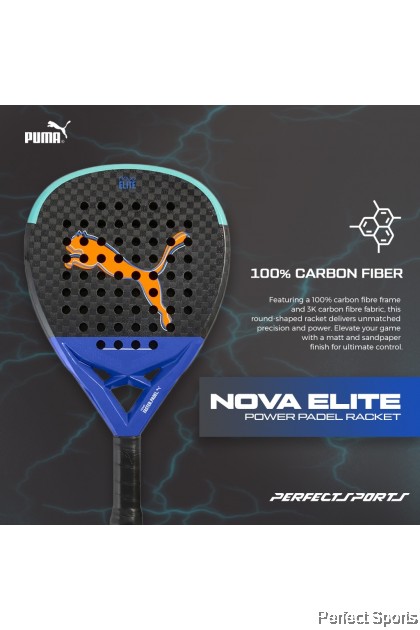PUMA NOVA PADEL ELITE Power Padel Racket Black/Vivid Blue